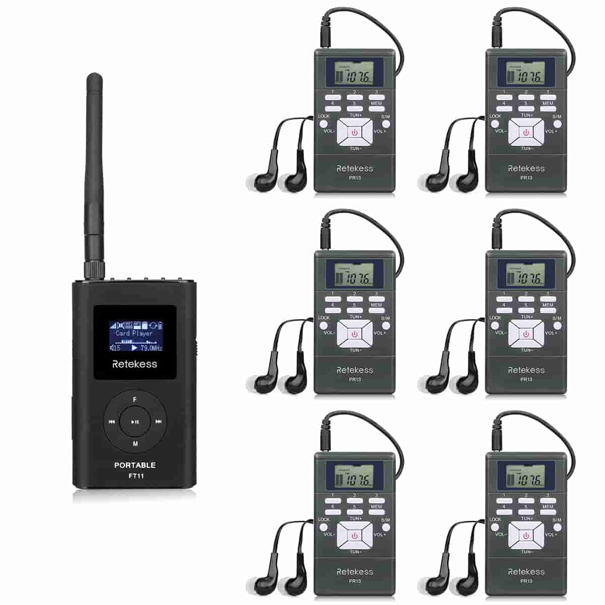 Retekess Retekess FT11 Transmitters (x2) and PR13 Receivers (x50…