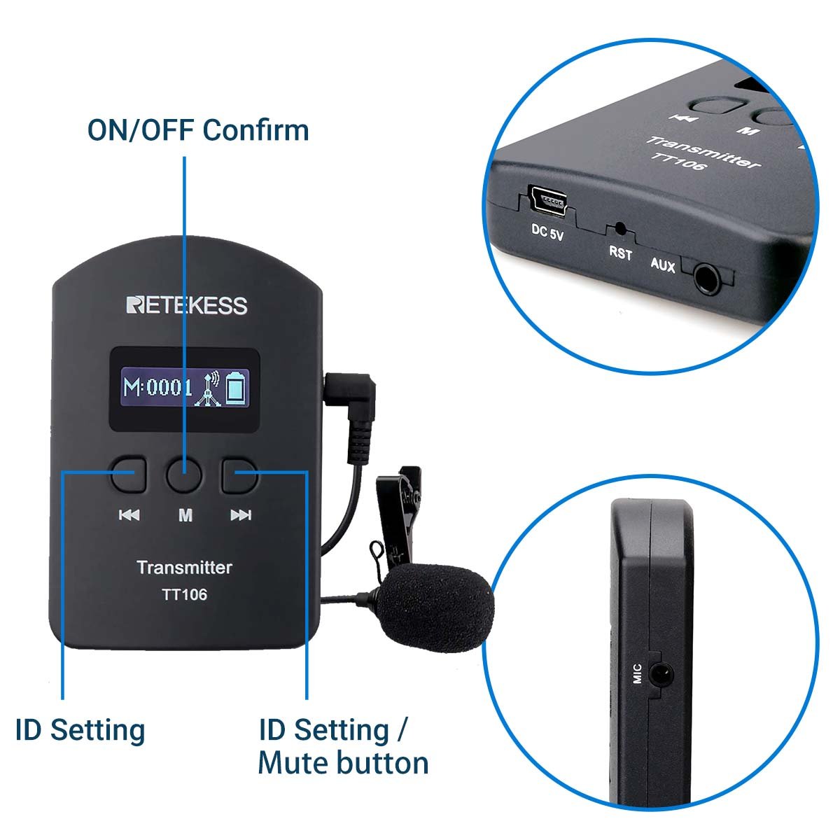 Retekess Retekess TT106 Interpretation Systems Wireless Interpre…