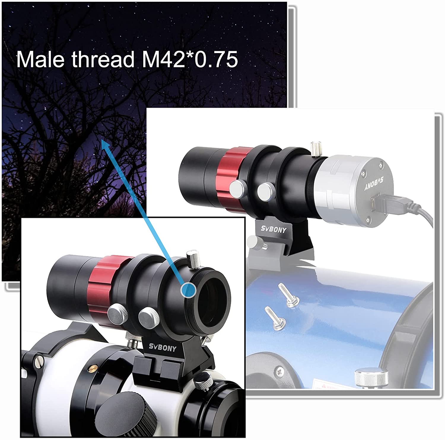 Svbony SV165 Finder Scope for Telescope 30mm Mini Guide Scope F4 120mm ...